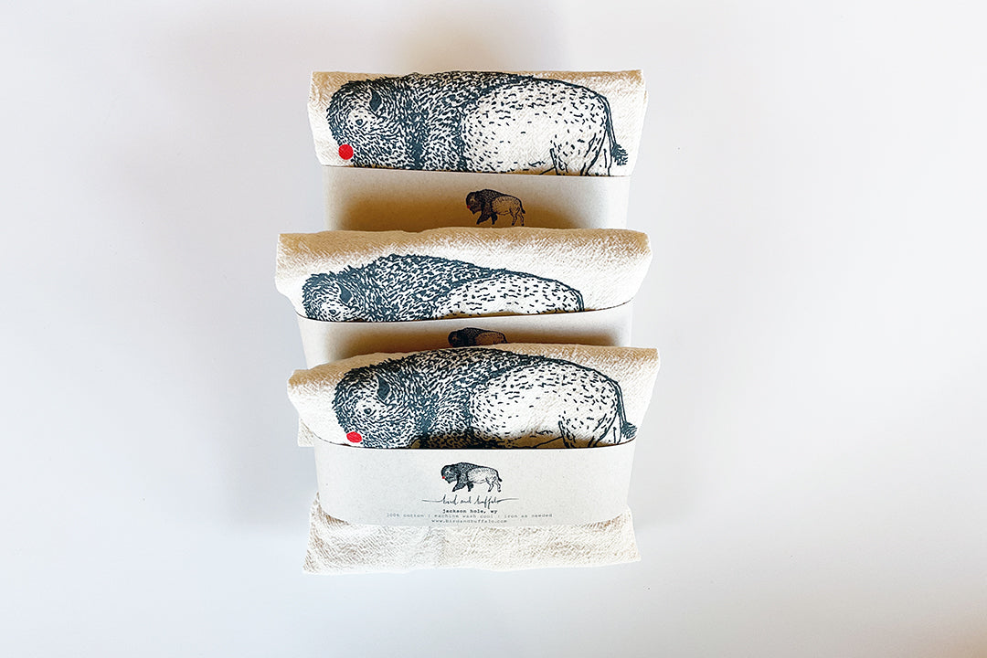 Red Nose Bison Holiday Tea Towel – Bird & Buffalo